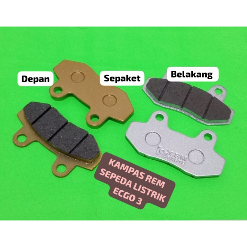 Jual KAMPAS REM SET DEPAN BELAKANG SEPEDA MOTOR LISTRIK ECGO 3 | Shopee ...