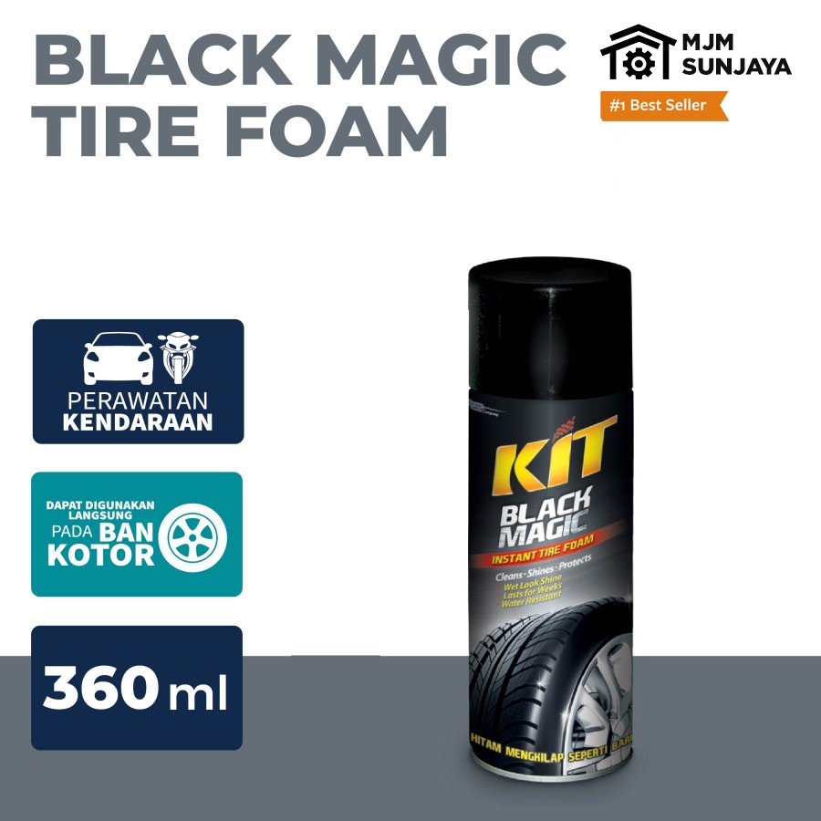 Jual KIT Car Black Magic Tire Foam 360mL Hitam Spray Semprot Semir ...