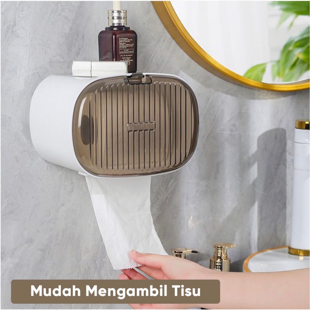 Jual 【GOGOMART】Tempat Tissue Toilet / Kotak Tisu WC Tempel Tissue Box ...