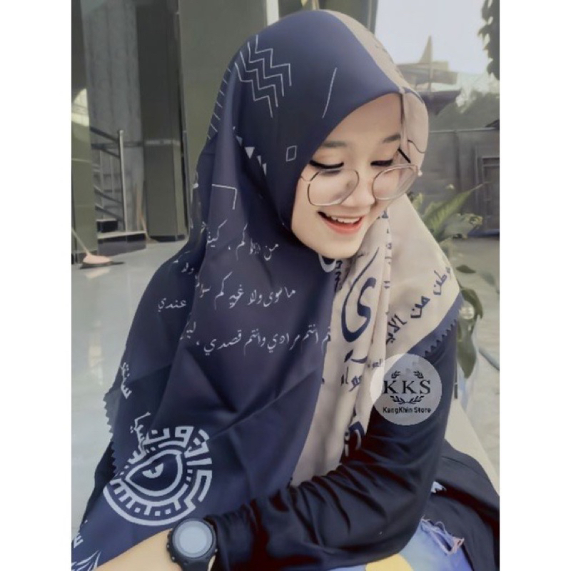 Jual Hijab Man Ana Terbaru Hijab Motif Arab Santri Hijab Ala Santri Hijab Koran Arabic