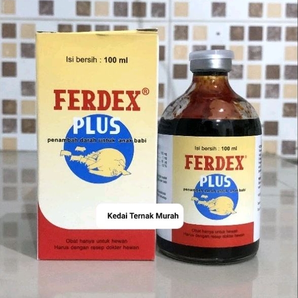 Jual Ferdex Plus 100ml inj Vitamin Penambah Darah Anak Babi dan ...
