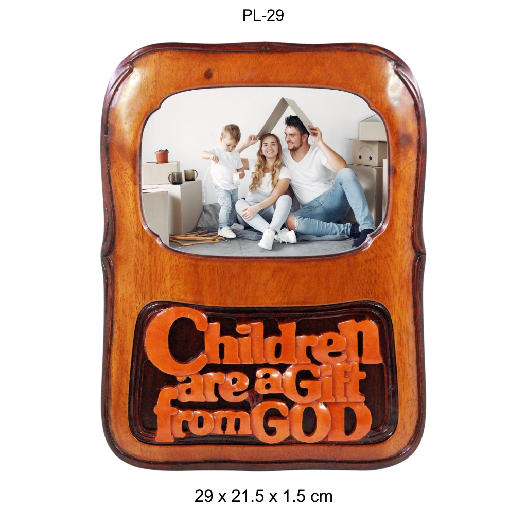 Jual Frame Foto dengan ukiran (Children are a gift from God) | Shopee ...
