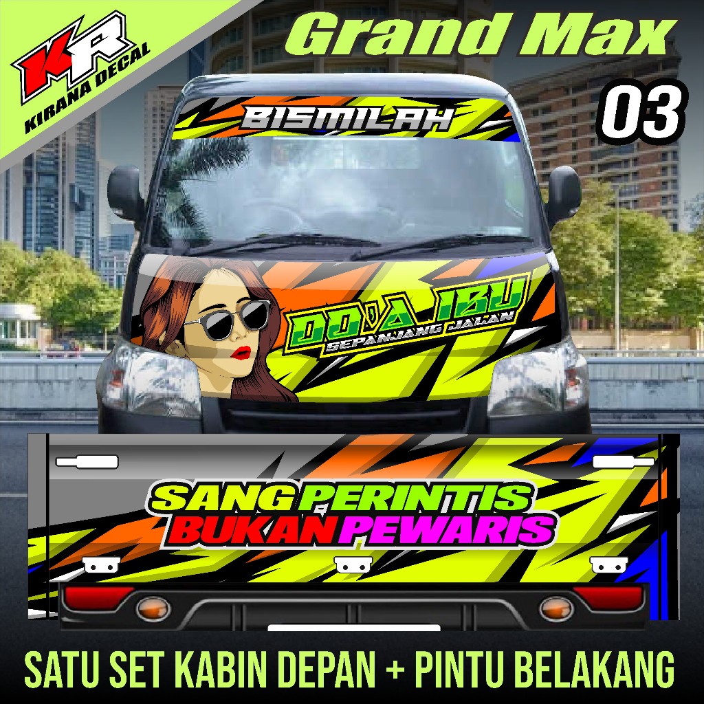 Jual DECAL STIKER GRAND MAX SATU SET KABIN DEPAN & PINTU BELAKANG ...