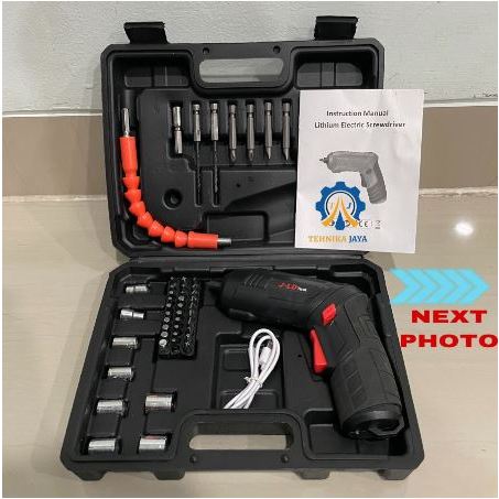 Jual JLD Bor Obeng Cordless Screwdriver Full Set Toolkit 4.2V | Shopee ...
