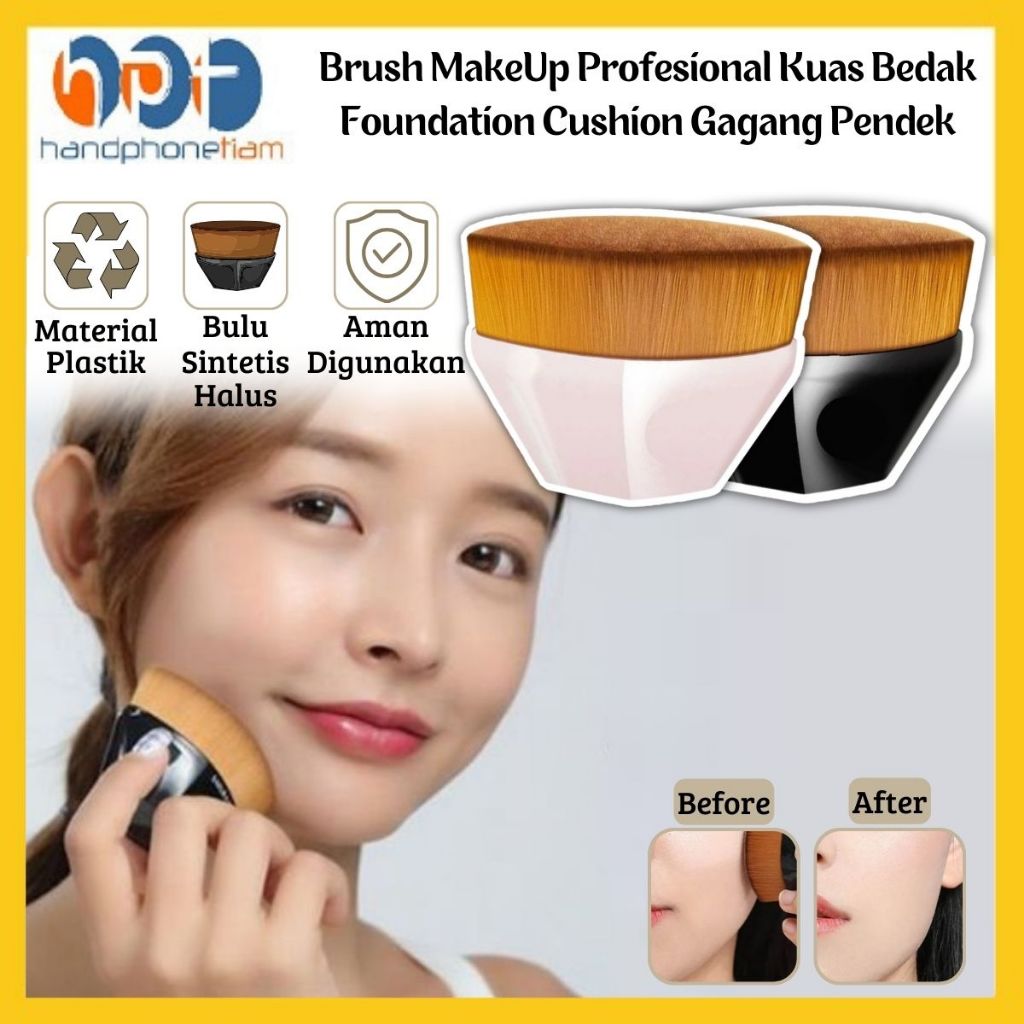 Jual Brush Bedak Cushion Foundation Oval Kuas Makeup Profesional ...
