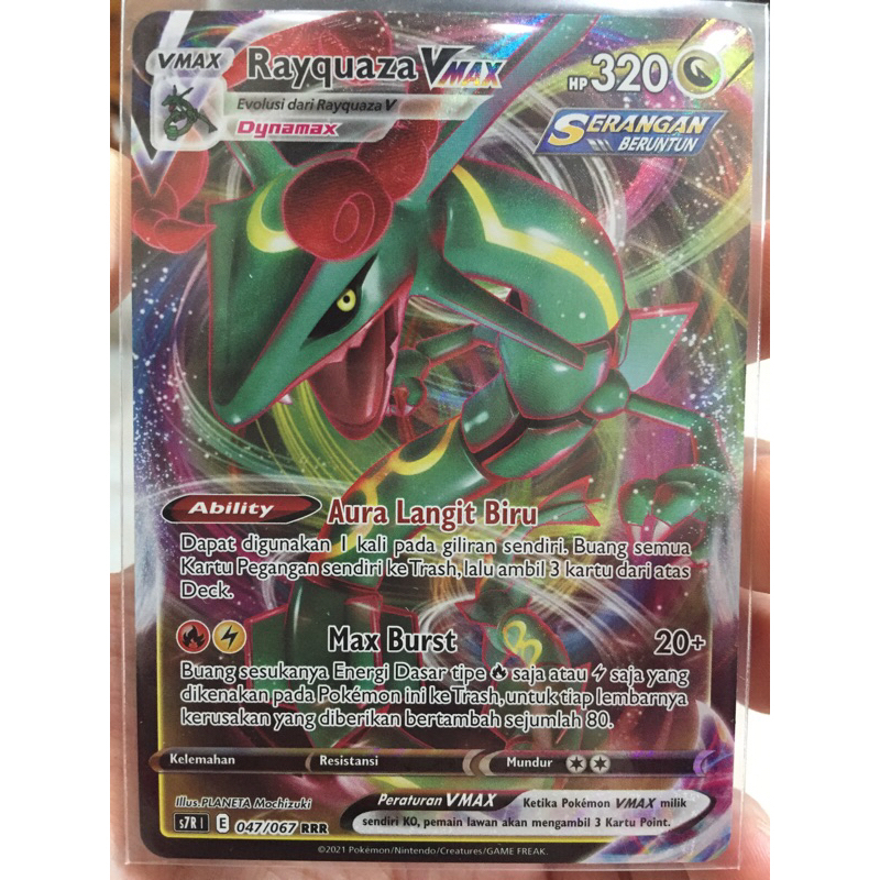 Jual KARTU POKEMON RAYQUAZA VMAX RRR INDONESIA HOLO HADAP KIRI | Shopee ...