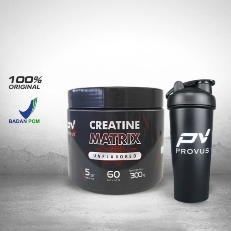 Jual CREATINE PROVUS MATRIX 300Gram 60SERVING - Free Shaker - 120gr NO ...