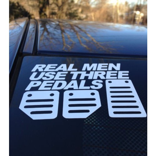 Jual Sticker Real Men Use Three Pedals Ver 2 JDM | Shopee Indonesia