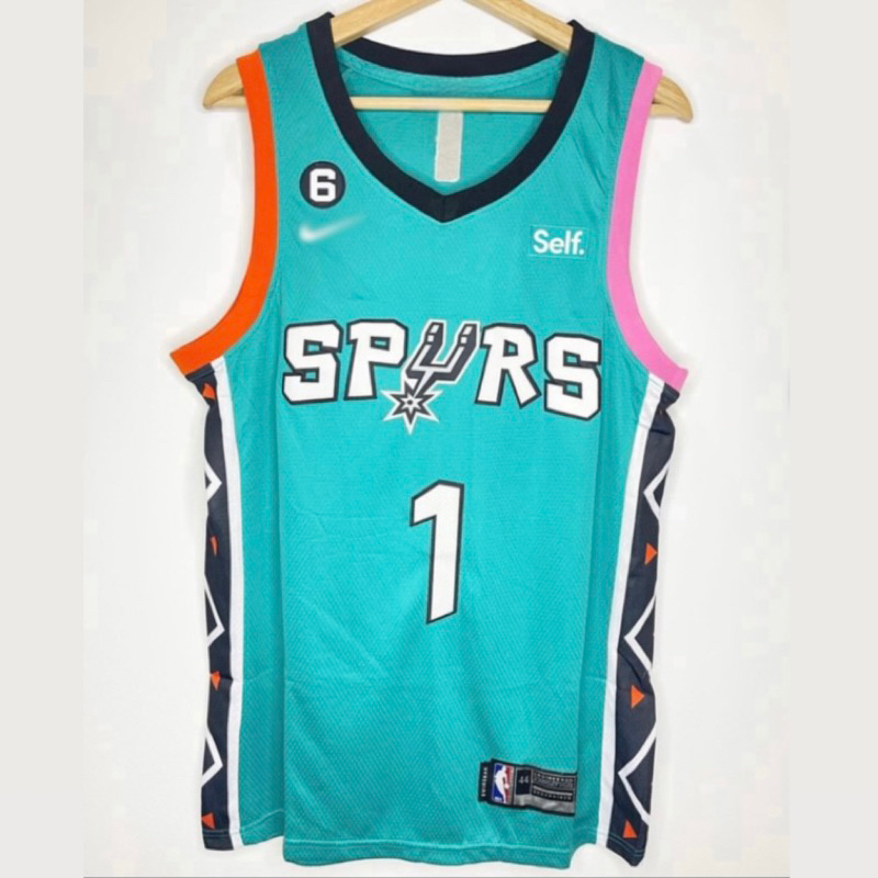 Jual JERSEY BAJU BASKET SAN ANTONIO SPURS #1 VICTOR WEMBANYAMA WEMBY ...