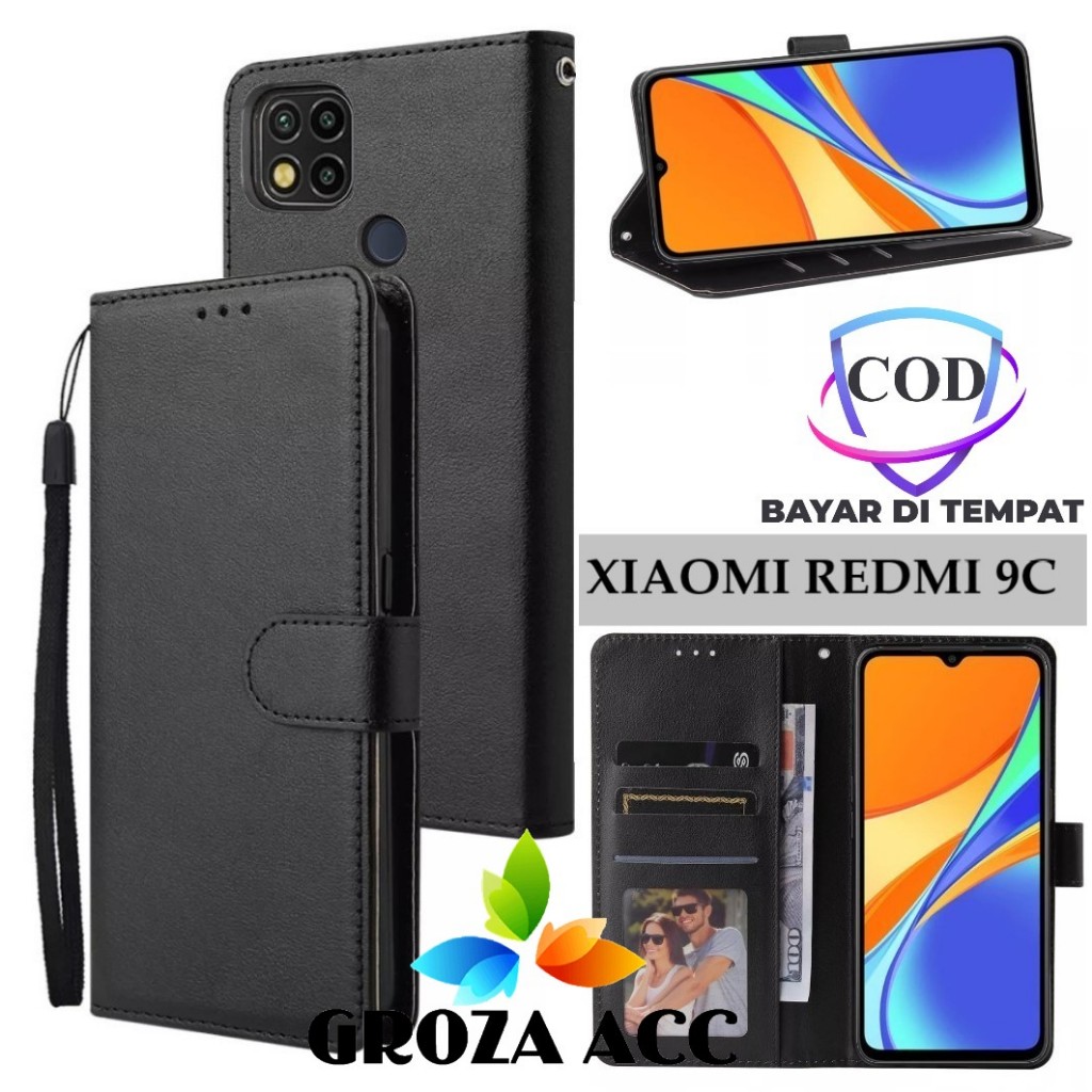 Jual Flip Case XIAOMI REDMI 9C Case Wallet Kulit Casing Dompet Case ...