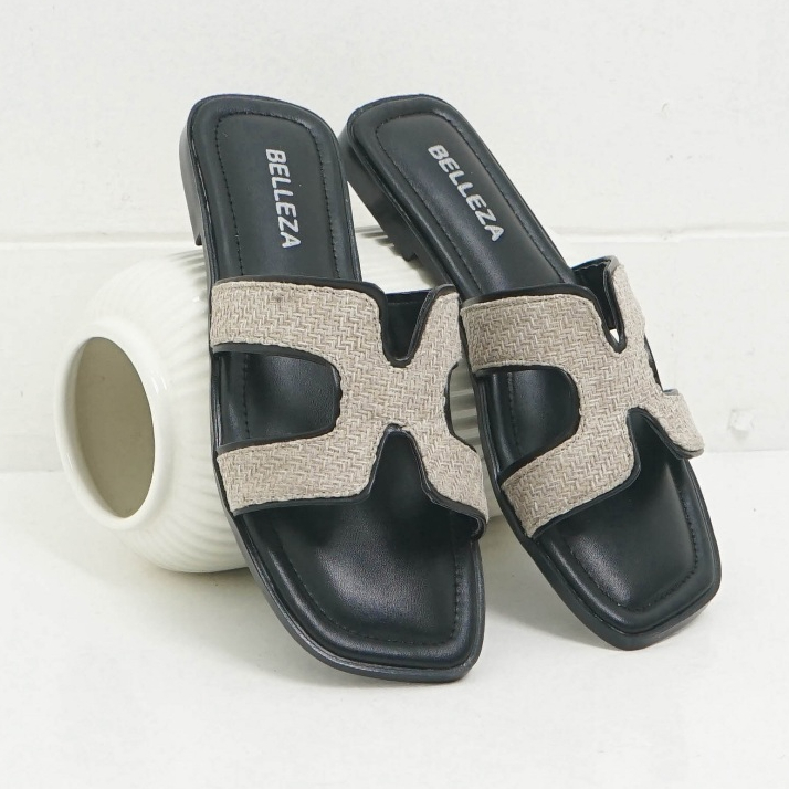 Jual BELLEZA MALL - Sandal Flat ORLA BLACK | sendal teplek santai ...