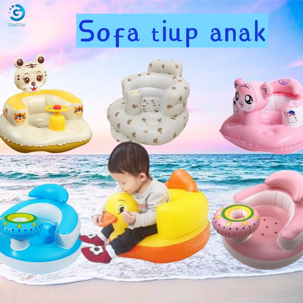 Jual 【GoodStar】Sofa Tiup Kursi Pompa Bayi Model Tiger Ada Musik/Kursi ...
