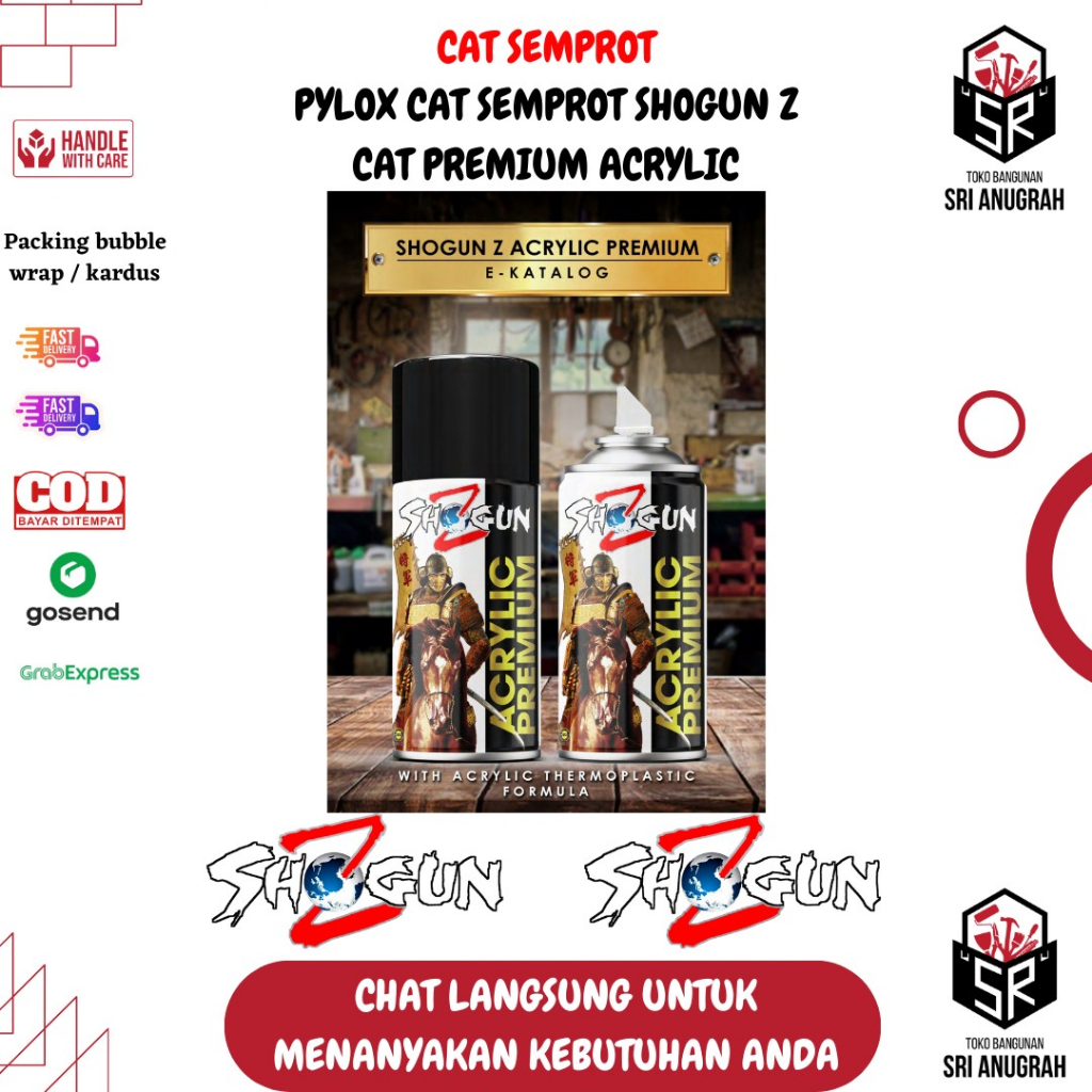 Jual Cat Semprot Pylox SHOGUN Z Premium Acrylic 300CC | Shopee Indonesia