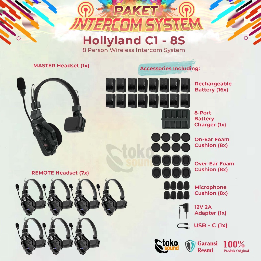 Jual Hollyland Solidcom C1 HUB 8S - Full Duplex Wireless Intercom ...