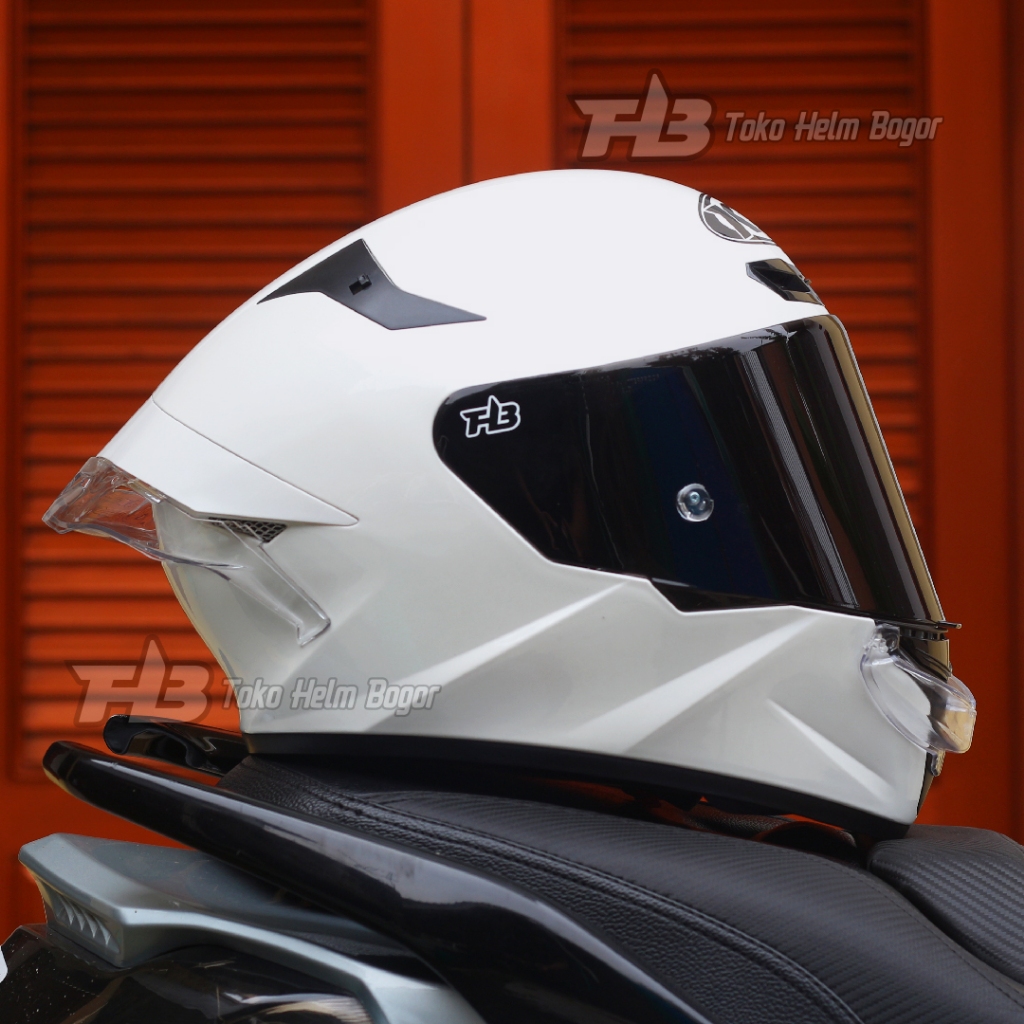 Jual KYT TT Course Plain White visor DARKSMOKE spoiler RTF CLEAR ...