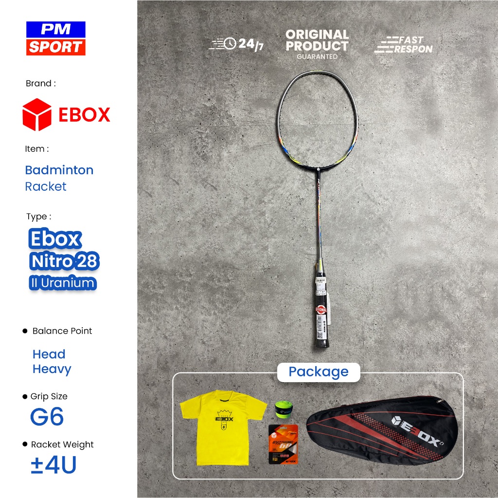 Jual RAKET BADMINTON / BULUTANGKIS EBOX NITRO 28 II URANIUM | Shopee ...