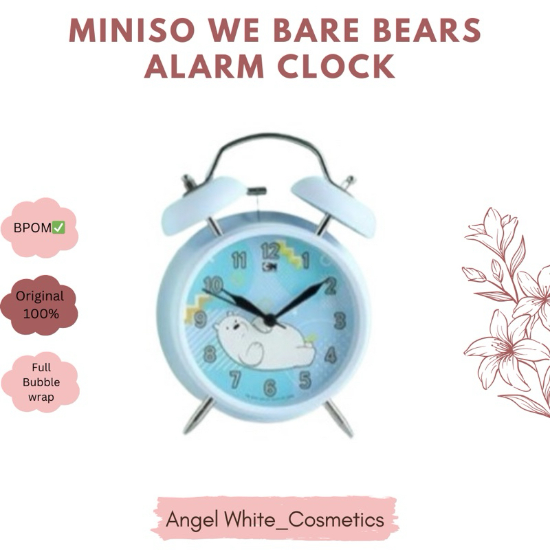 Jual MINISO WE BARE BEARS ALARM CLOCK | Shopee Indonesia
