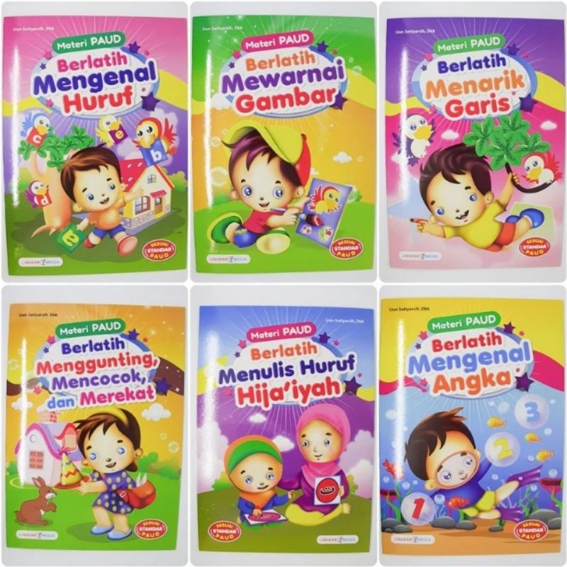 Jual Paket Buku Materi Paud isi 6 Buku untuk PAUD TK Full Color ...