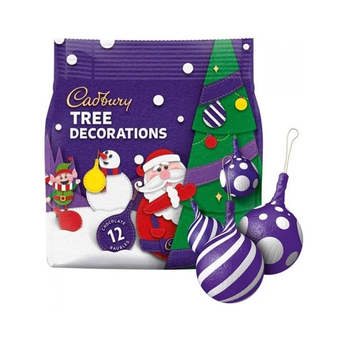 Jual Coklat CADBURY Milk Chocolate Tree Decorations isi 12 pcs asal ...
