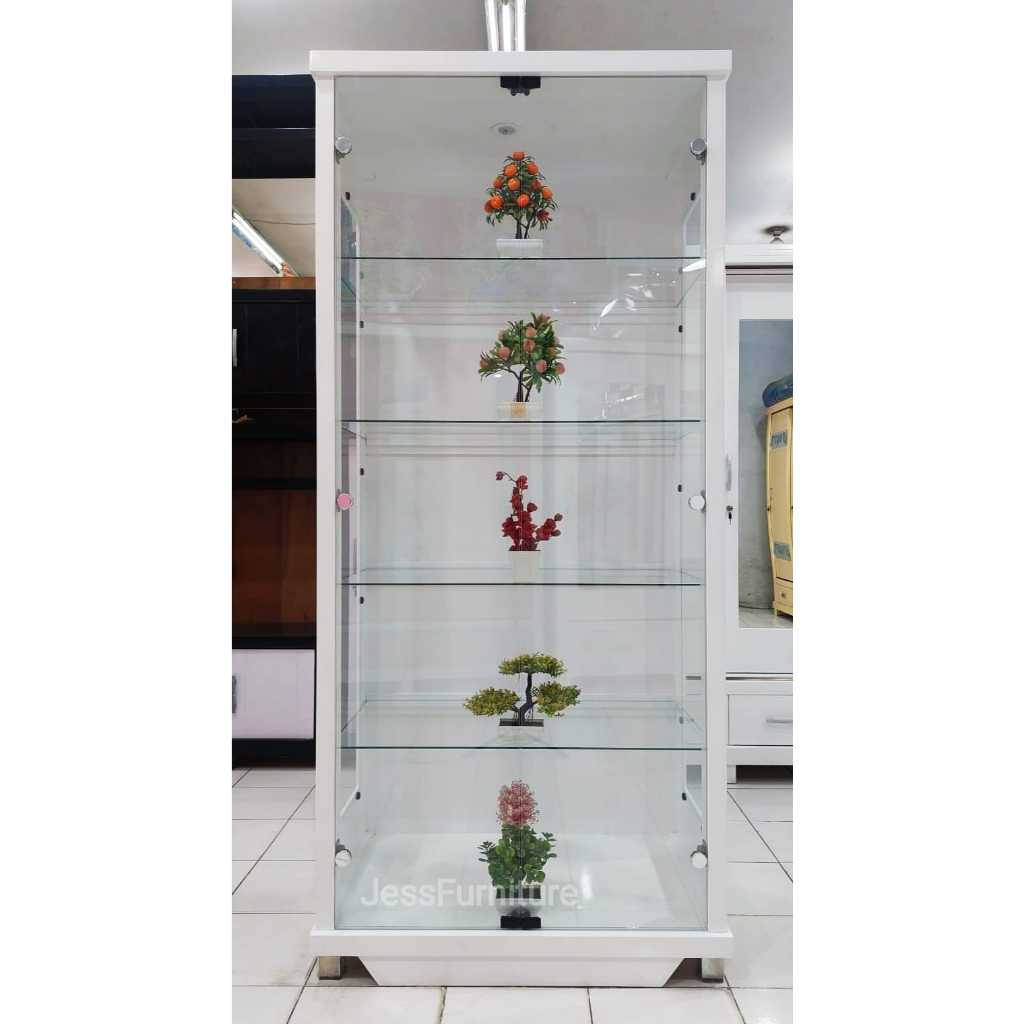 Jual Lemari Kaca 2Pintu Kaki Stainless , Pajangan Kaca 2Pintu Minimalis ...
