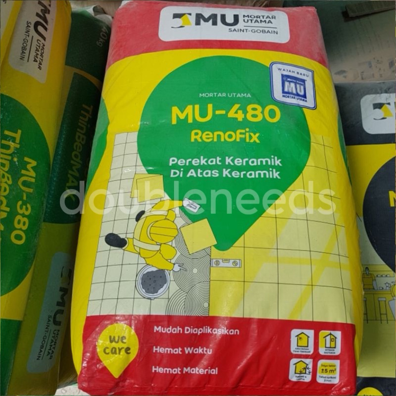 Jual MU 480 SEMEN PEREKAT KERAMIK DI ATAS KERAMIK TILE ON TILE 25kg ...