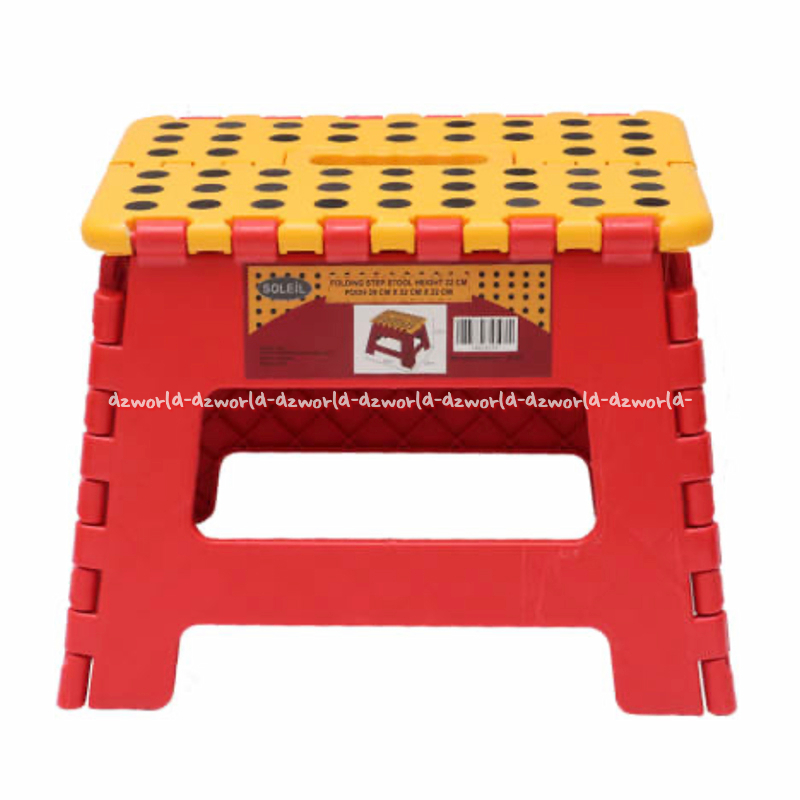 Jual Soleil Folding Step Stool Yellow Red 22cm Kursi Tangga Lipat ...
