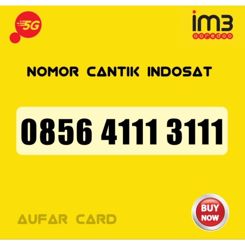 Jual Kartu Perdana Nomor Cantik indosat super Hexa x856 4111 3111 ekor ...