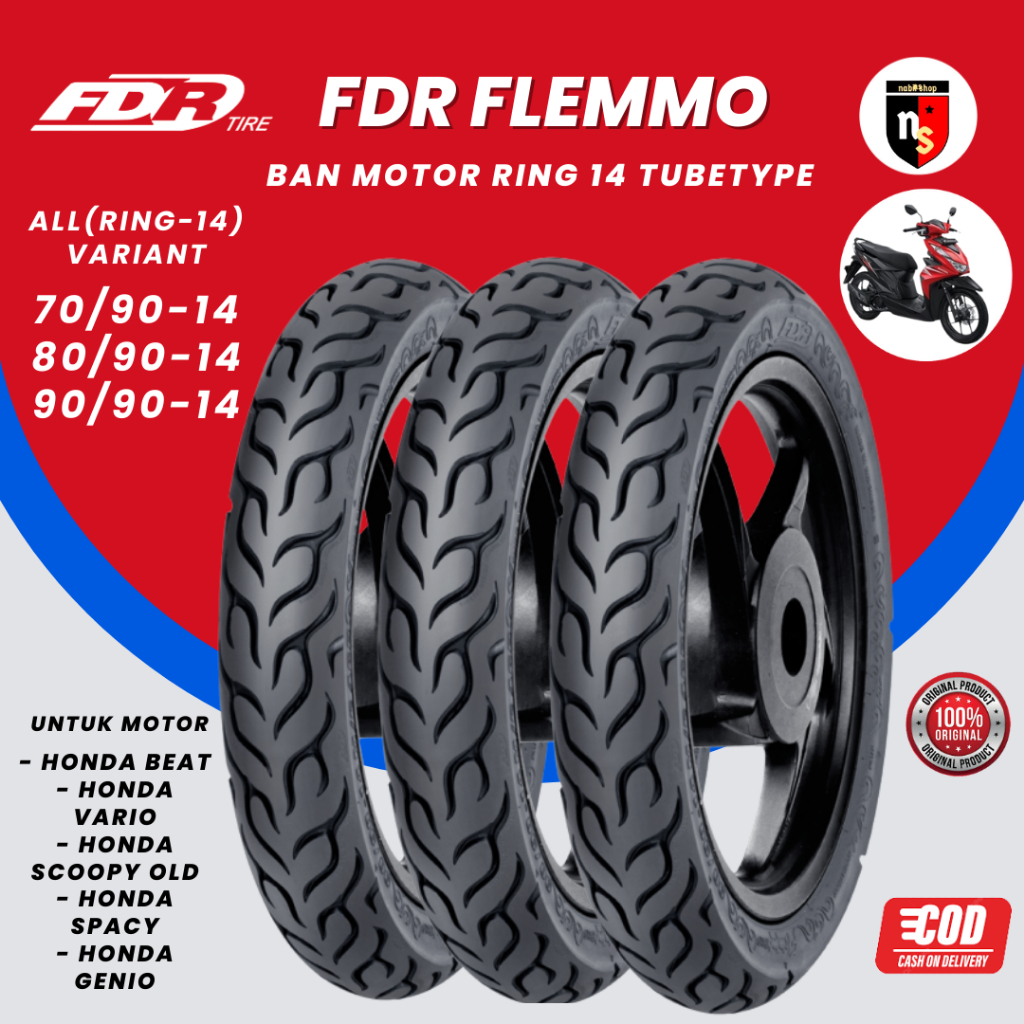 Jual FDR FLemmo Ring 14 Ban Motor TubeType (TT) | Shopee Indonesia