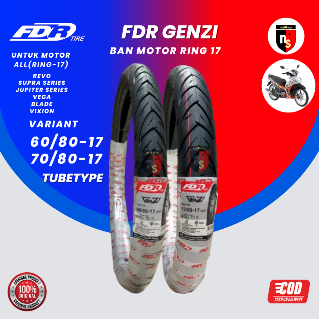 Jual Ban Luar Fdr Genzi 70/80-17 Ban Fdr 225-17 Genzi | Shopee Indonesia