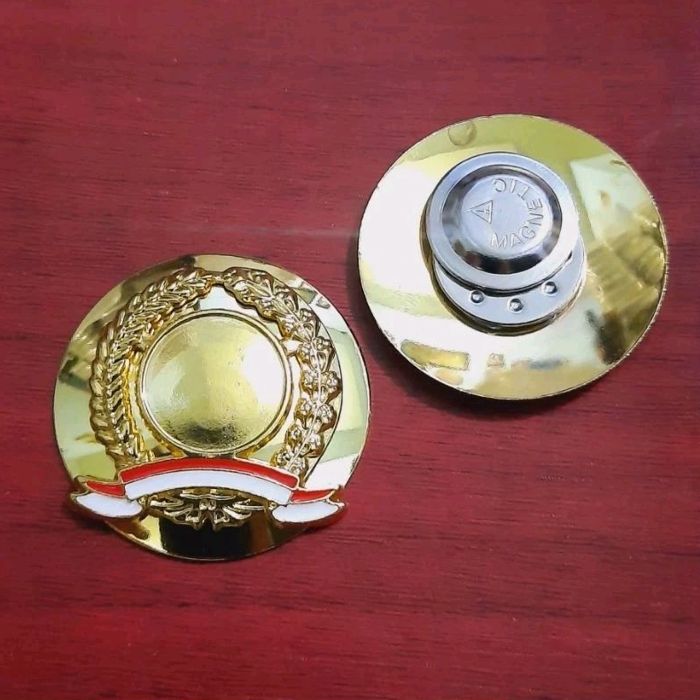 Jual Pin padi kapas model bulat polosan tampa logo + magnet ukuran 4 cm ...