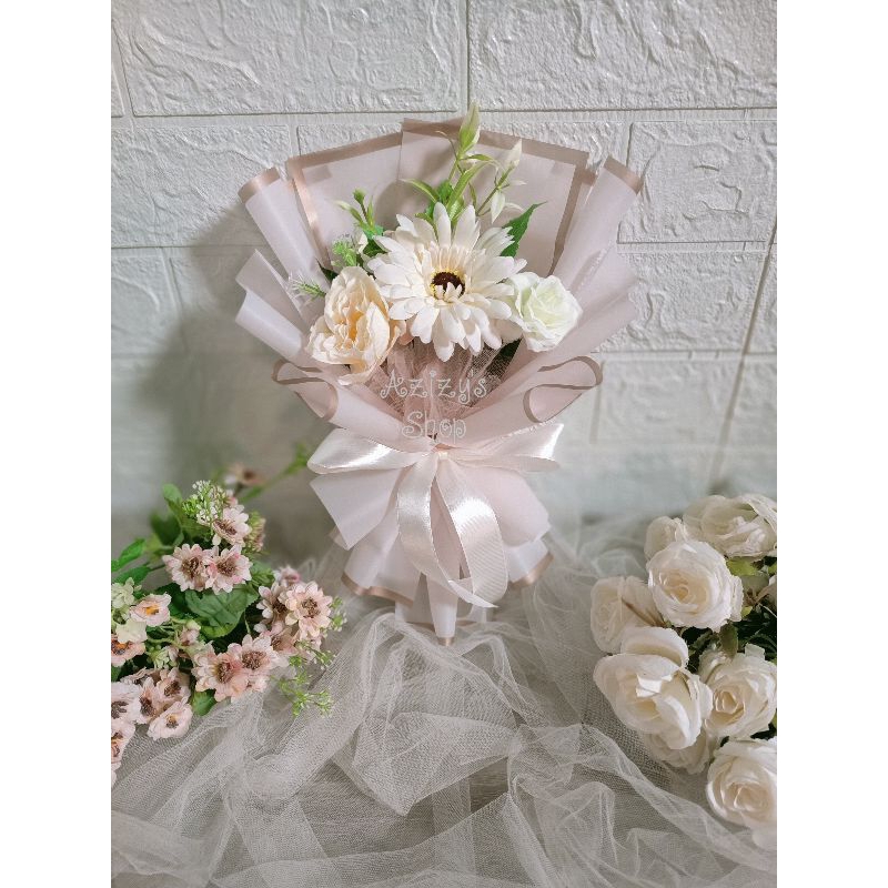 Jual buket bunga palsu hadiah wisuda sempro semhas perpisahan kelulusan ...