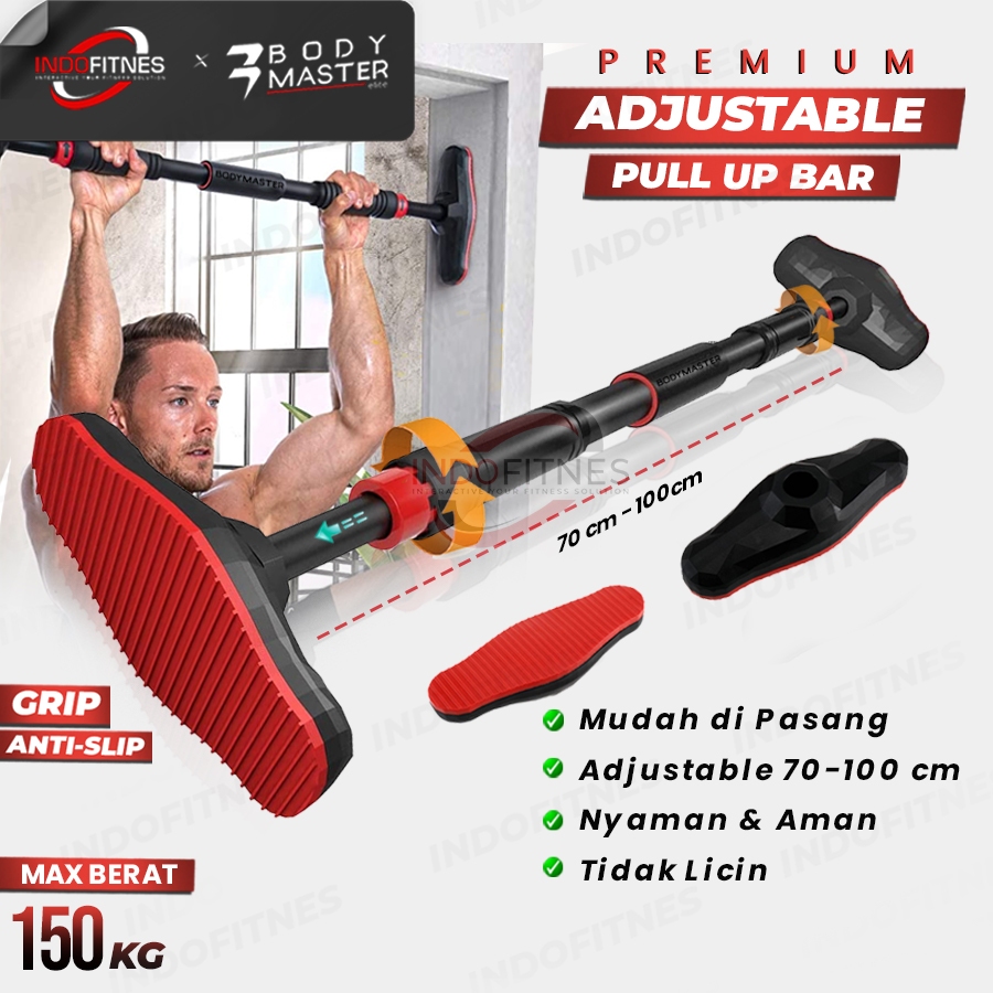 Jual BODYMASTER Premium Adjustable Door Pull Up Bar P044 Tiang Pullup ...
