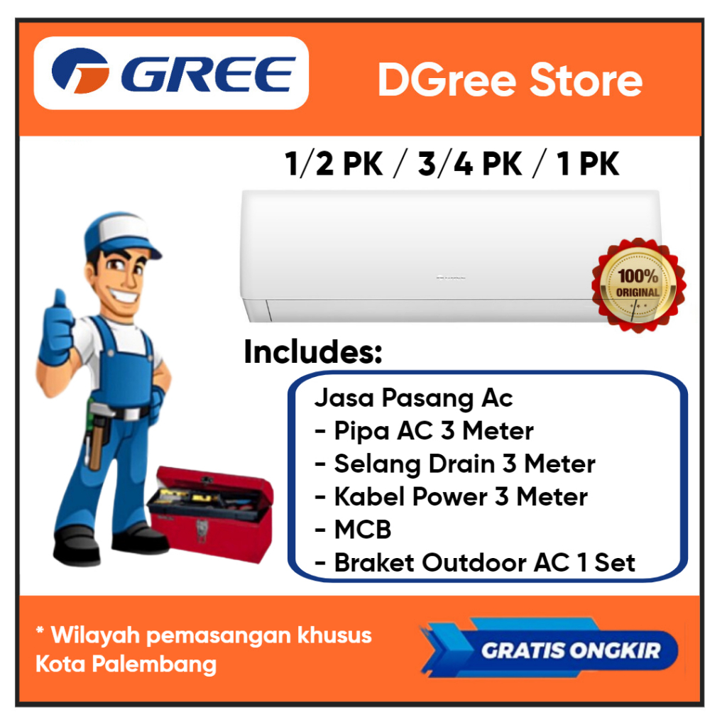 Jual Jasa Instalasi Pemasangan AC 1/2 PK / 3/4 PK / 1 PK Jasa Pasang AC ...
