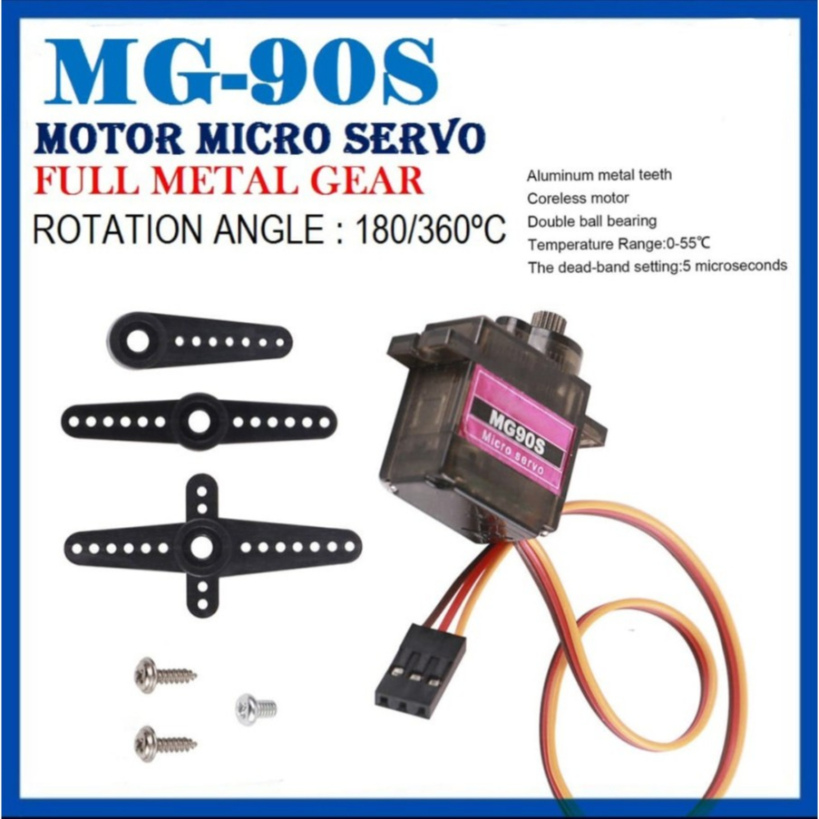 Jual Motor Micro Mini Servo Tower Pro MG90S MG90 Arduino Metal Gear ...