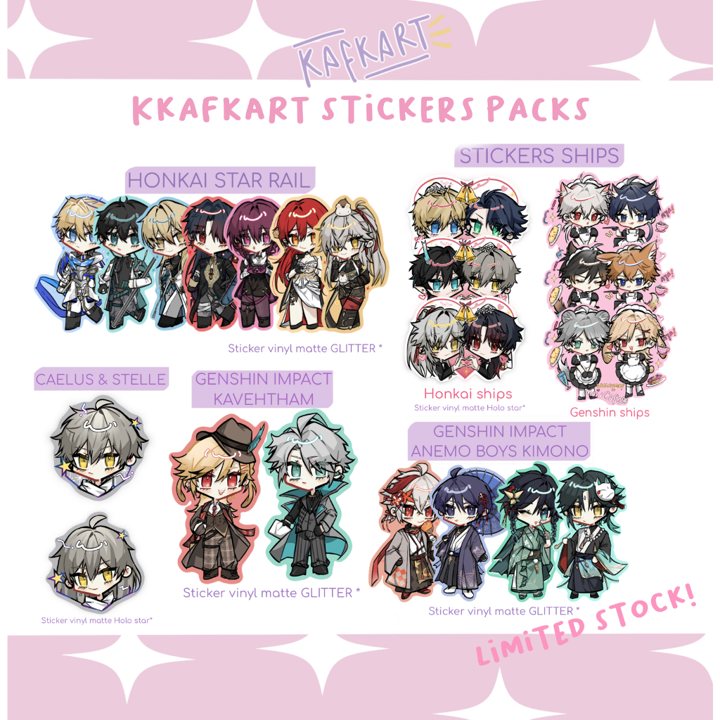 Jual GENSHIN IMPACT&HONKAI STAR RAIL sticker pack by kafkart | Shopee ...