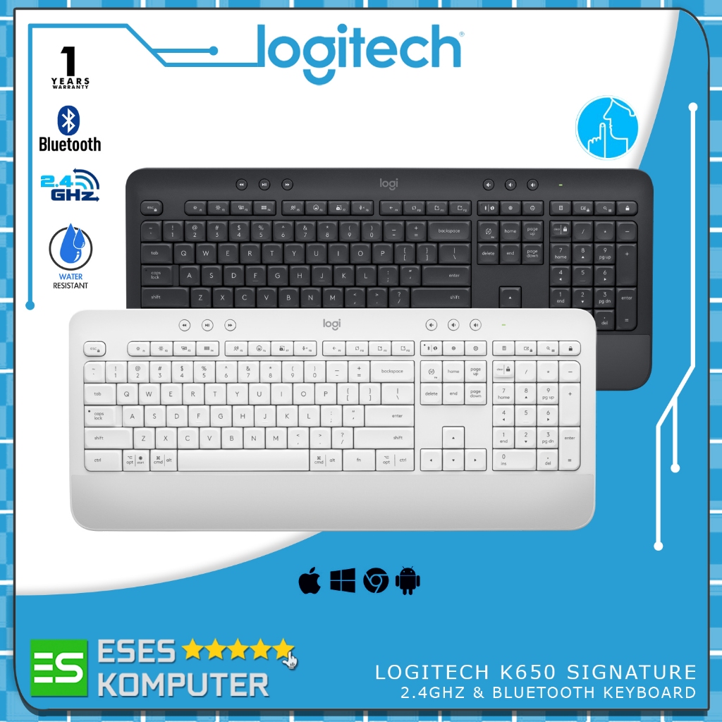 Jual Keyboard Logitech K650 Signature Wireless Bluetooth Comfort ...