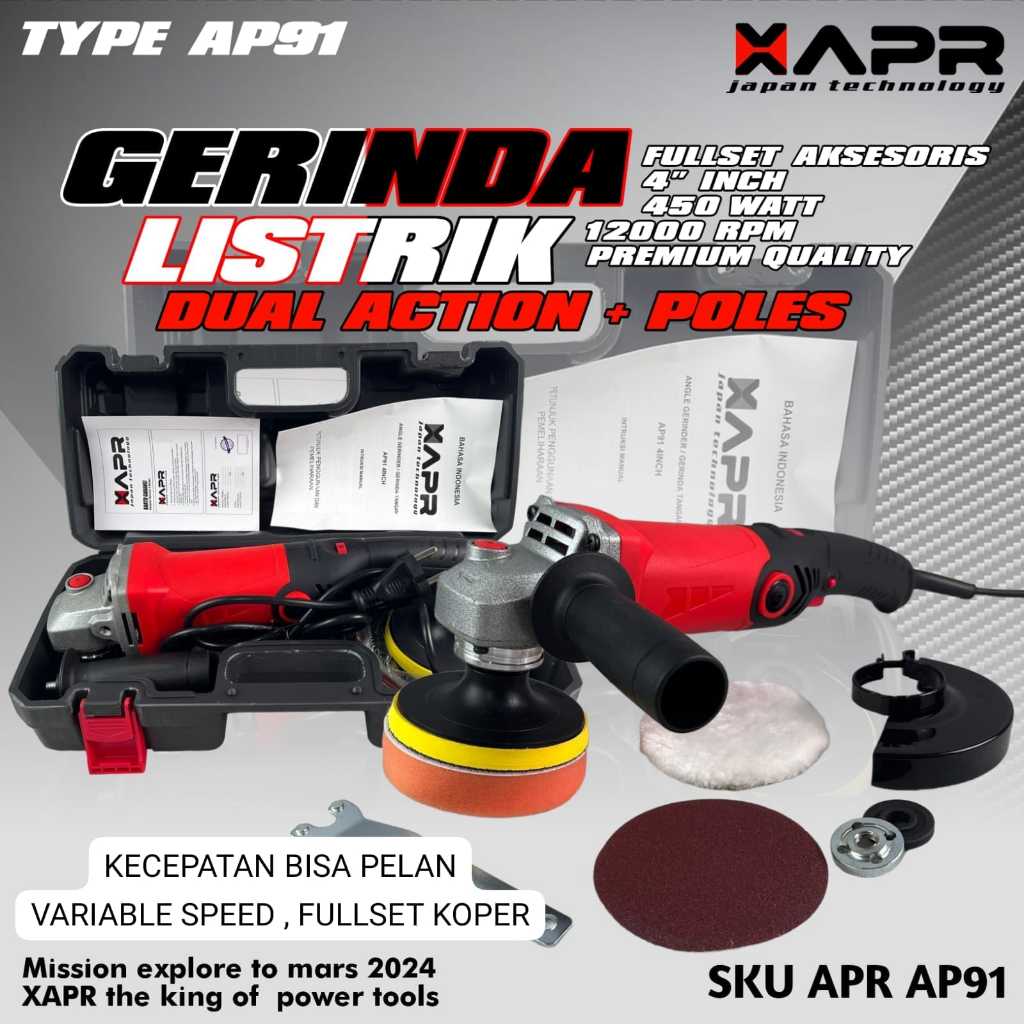 Jual APR AP91 Mesin Gerinda Listrik 4inc Variable Speed Garansi Resmi ...