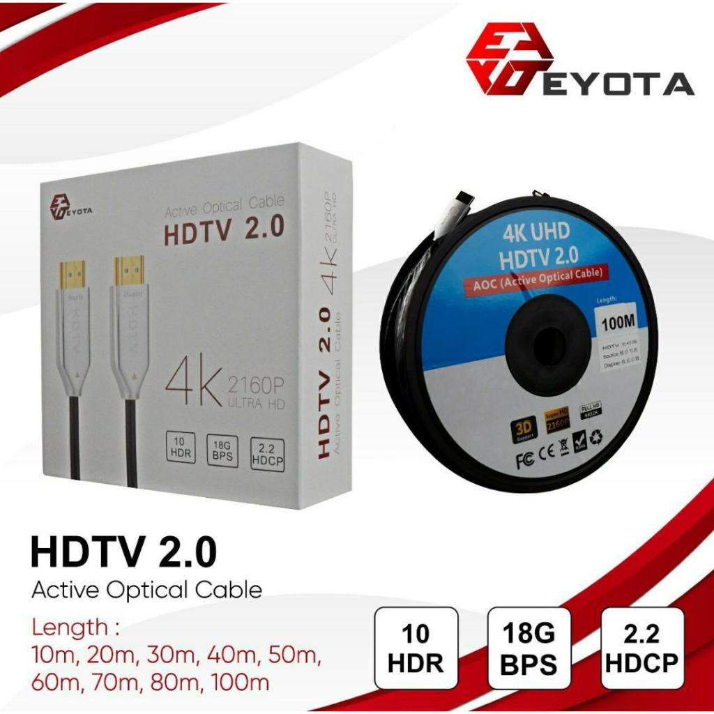 Jual Eyota Kabel HDTV to HDTV 4K Fiber Optik UHD 2160P 40M /Kabel HDMI ...