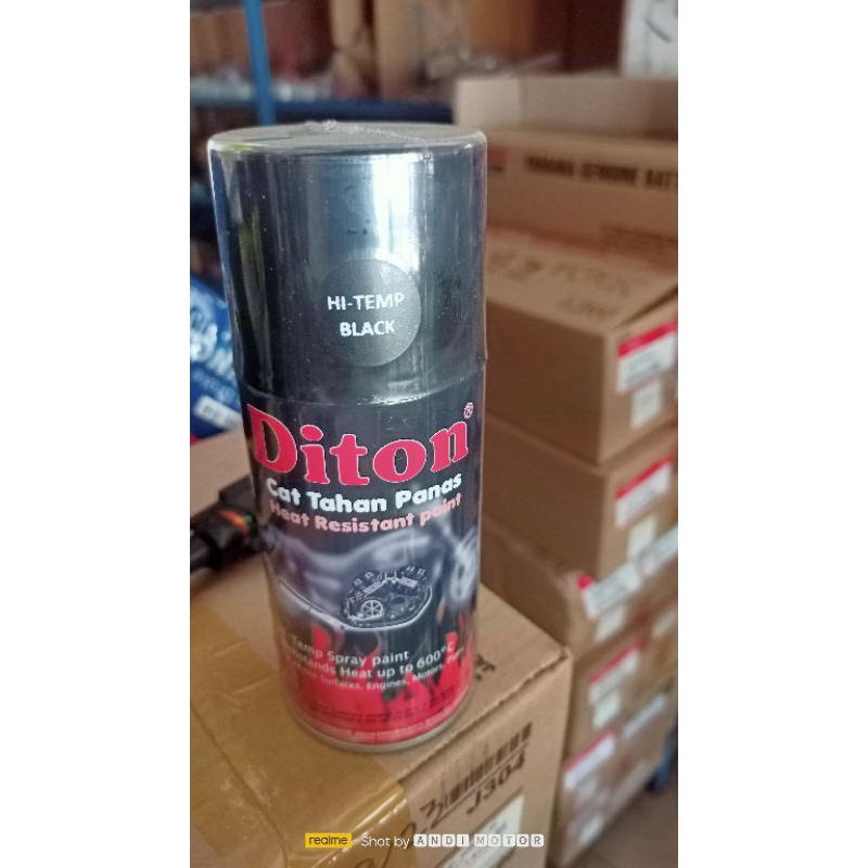 Jual Cat semprot DITON hi-temp tahan panas hitam/black 300cc | Shopee Indonesia
