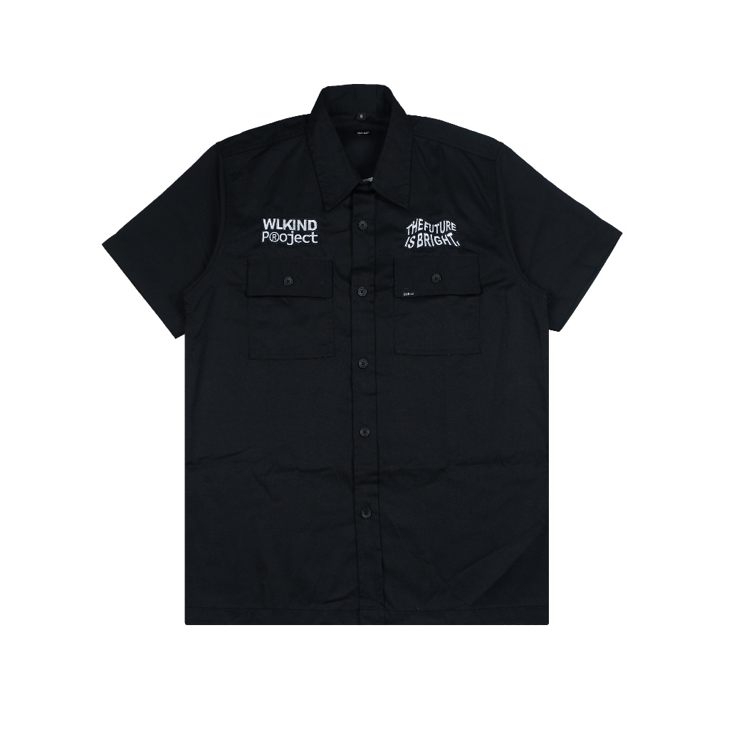 Jual Walkind Workshirt Kemeja Pendek Hitam WKP0283 | Shopee Indonesia