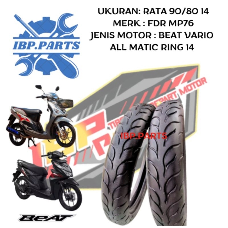 Jual SEPASANG BAN MATIC RACE SOFTCOMPOUN MP76 UKURAN 90/80 RING 14 ...