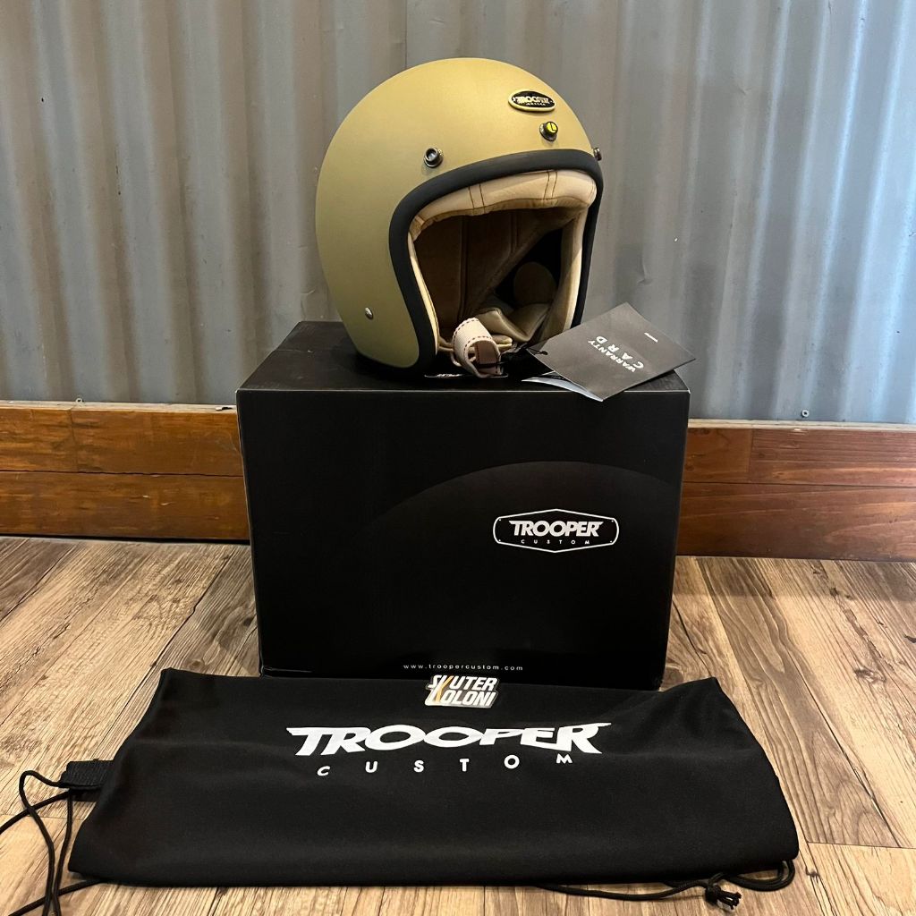 Jual TROOPER smokey Helmet Slim Helm motor - Timika Yellow matte ...