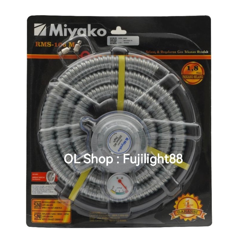 Jual Selang Regulator 1,8m Jumbo Miyako RMs-106M, Selang Gas 1,8m ...