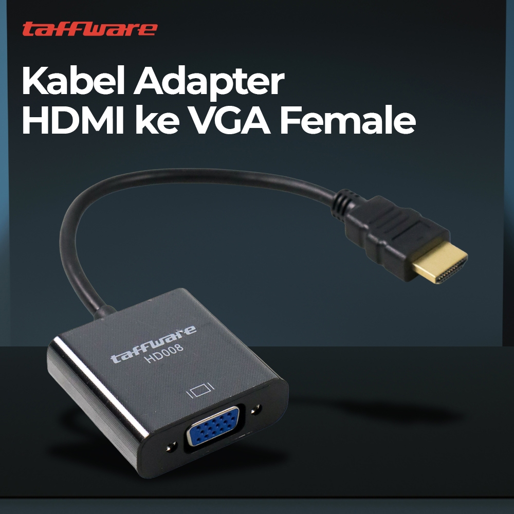 Jual Kabel HDMI ke VGA Female Adapter 1080P Full HD Resolusi 4K Cocok ...