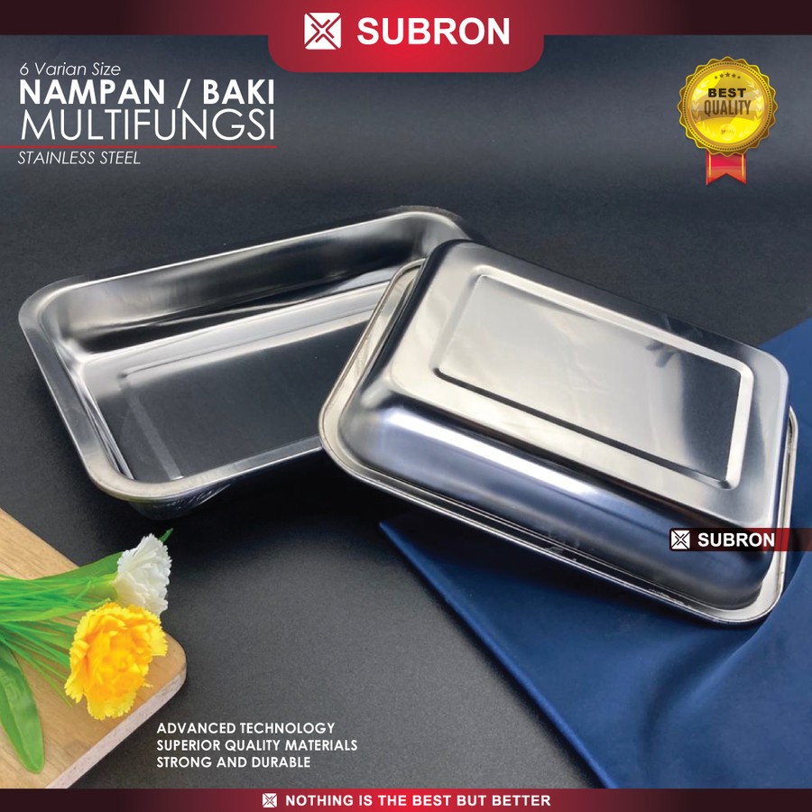 Jual Nampan Stainless Persegi/Tray Loyang Kue Kotak/Baking Tray/Wadah ...