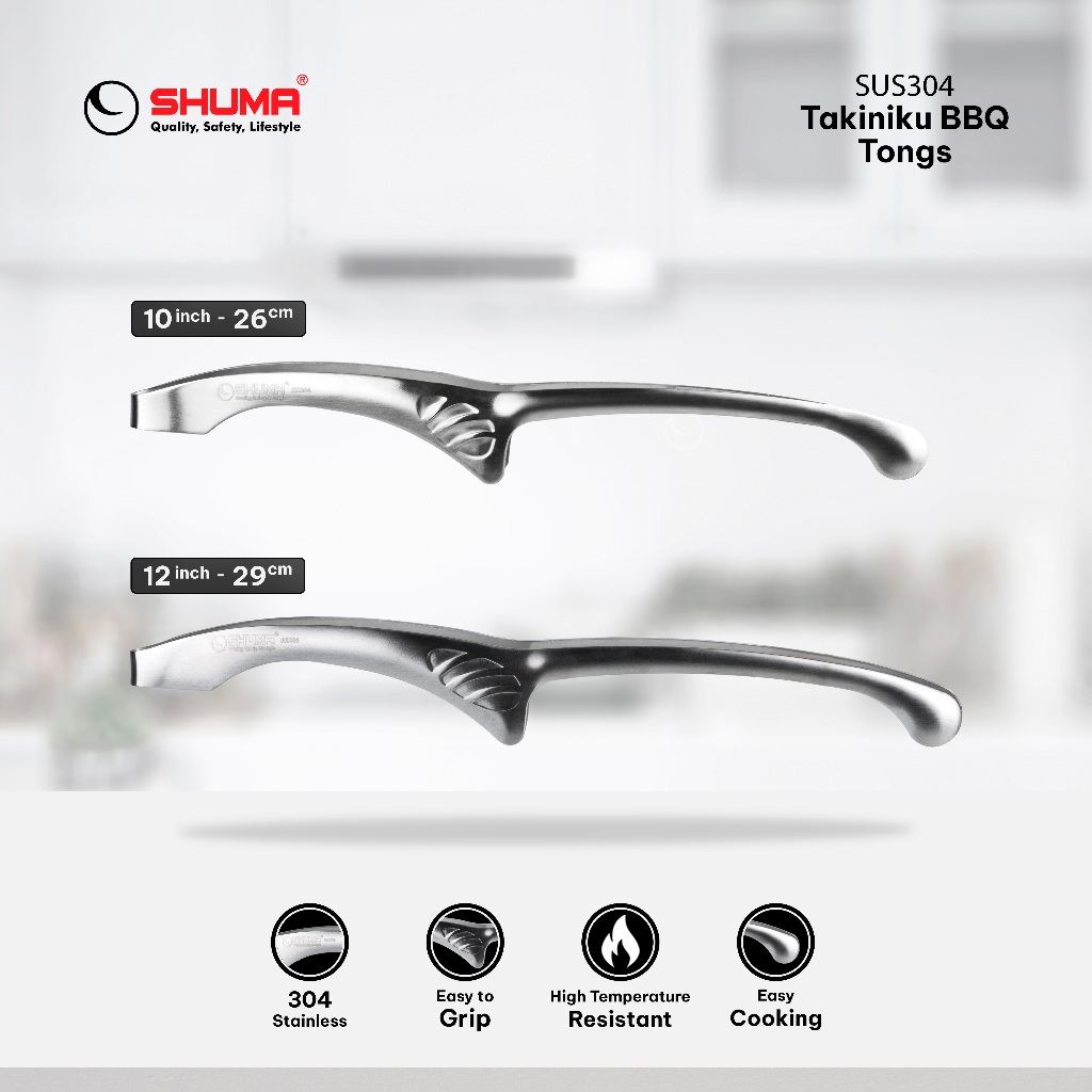 Jual SHUMA SUS 304 YAKINIKU BBQ TONGS 10 INCHI (26CM) / 12 INCHI (29CM) | Shopee Indonesia