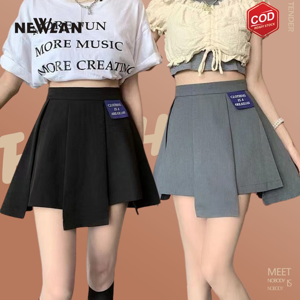 Jual Newlan DQ016 Rok Vintage Mini Skirt korea Wanita Rok Pendek Tennis ...