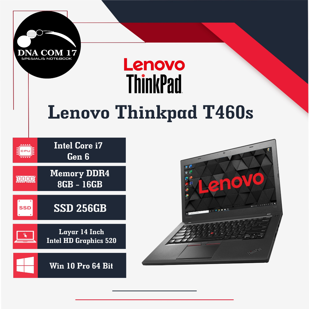 Jual Lenovo Thinkpad T460s / T460p i5 / i7 Gen 6 | 8GB | SSD 256GB ...
