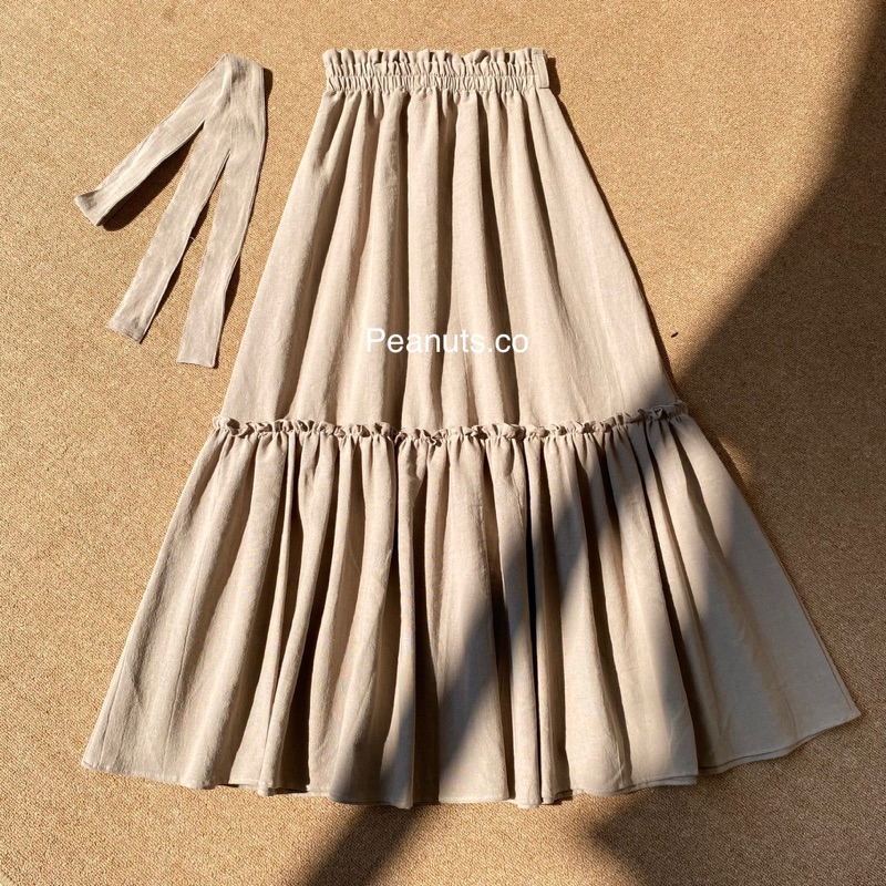Jual Linen skirt | rok kuliah | rok aesthetic | rok lucu by Peanuts.co ...