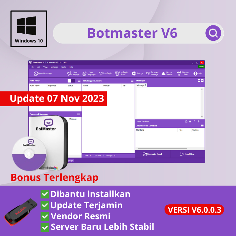Jual Tool Bisnis Wa Sender Botmaster New 6.0.0.3 | Shopee Indonesia